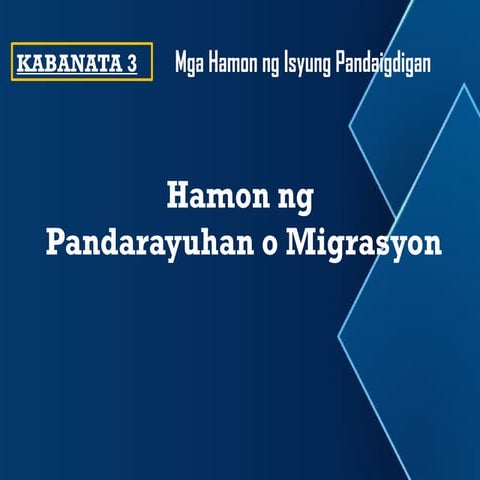 Migrasyon powerpoint presentation po ito | PPTX