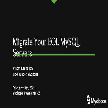 Migrate Your Eol Mysql Servers To Ha Complaint Gr Cluster Innodb