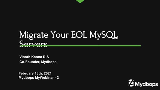 Migrate Your Eol Mysql Servers To Ha Complaint Gr Cluster Innodb