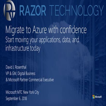 Migrate To Microsoft Azure With Confidence Pdf Databases Computer