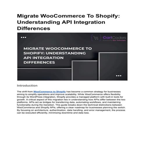 Migrate WooCommerce To Shopify_ Understanding API Integration Differences.pdf