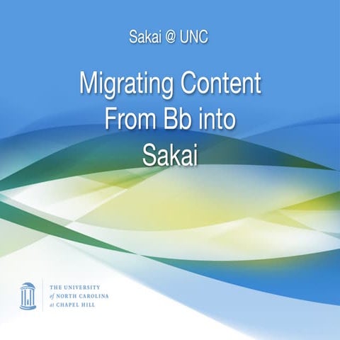 Migrating content from Bb to Sakai | PDF