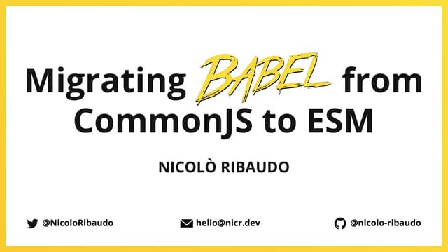 Migrating Babel From Commonjs To Esm Ppt