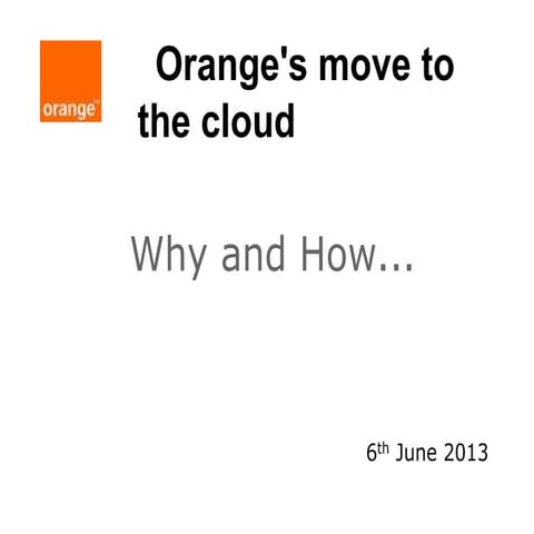 Migrating Orange to AWS | PPT