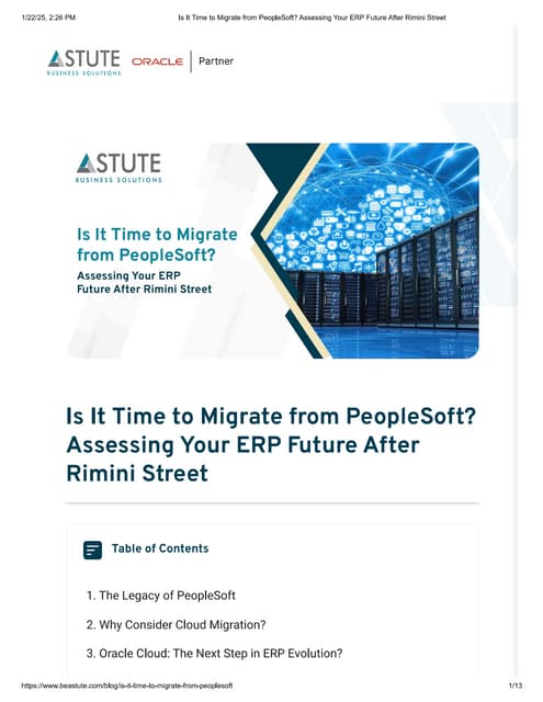 Migrating PeopleSoft to Oracle Cloud - Key Benefits.pdf Migrating PeopleSoft to Oracle Cloud - Key Benefits.pdf