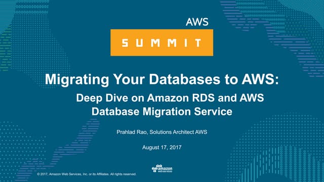 Migrating Your Databases to AWS Deep Dive on Amazon RDS and AWS | PPT Migrating Your Databases to AWS Deep Dive on Amazon RDS and AWS | PPT