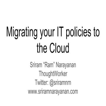 Migrating Your It Policies To The Cloud Pdf Cloud Computing Internet