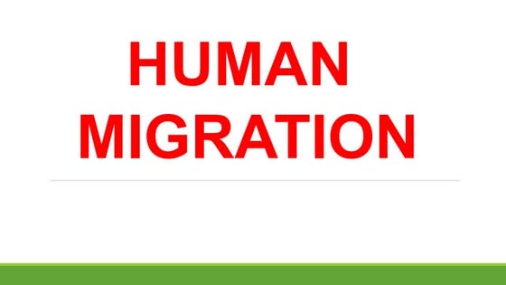 Global Migration | PPT