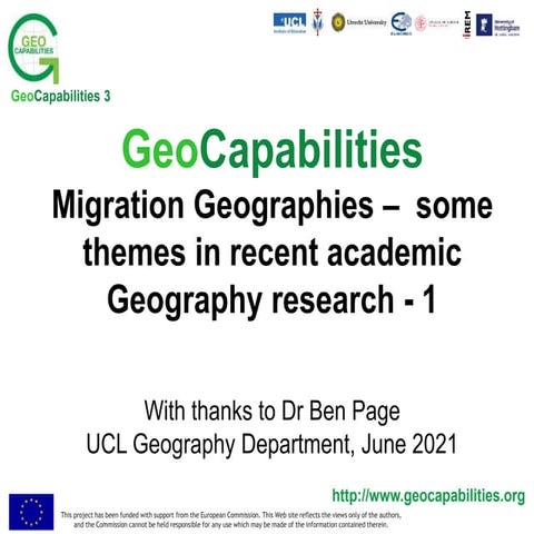 GeoCapabilities: Geography as Powerful Disciplinary Knowledge (PDK) | PPTX