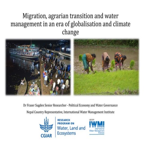 Migration, agrarian transition and water management in an era of ...