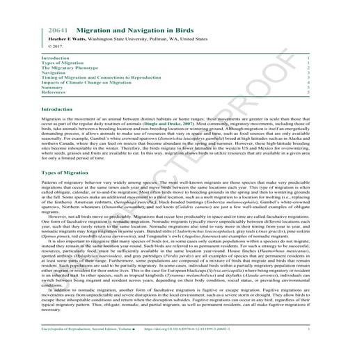 Migration and Navigation in Birds (Watts 2017).pdf