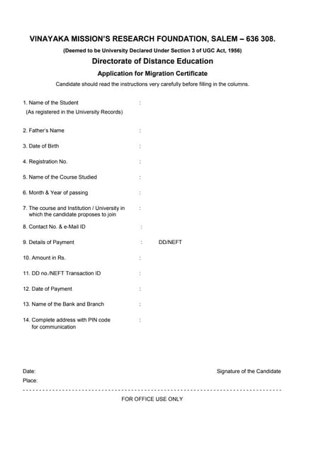 application for OD | PDF