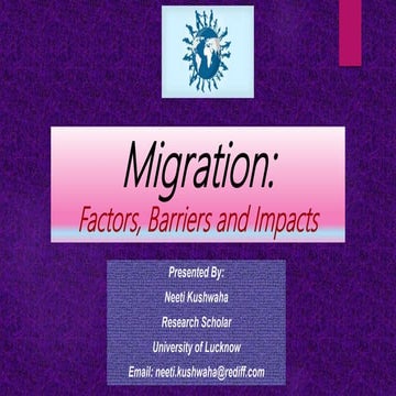 Migration: factors barriers its impact | PPT