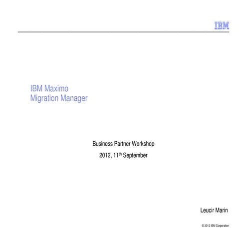 Migration Manager Workshop Leucir Marin Sep 2012 | PDF