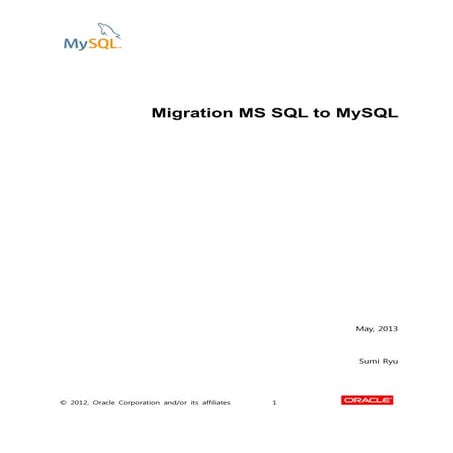 Migration MS SQL to MySQL | PDF | Databases | Computer Software and ...