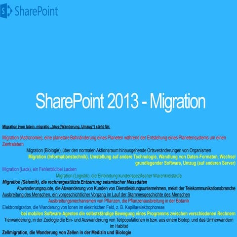 Migration sp2013 | PDF | Databases | Computer Software and Applications