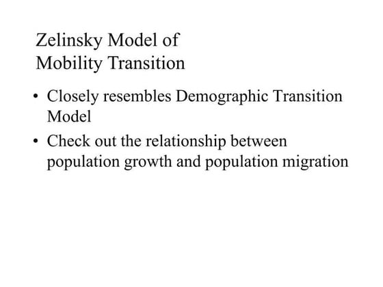 Population 6 - Migration Models | PPT