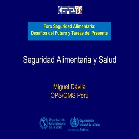 Seguridad Alimentaria y Salud | PPT