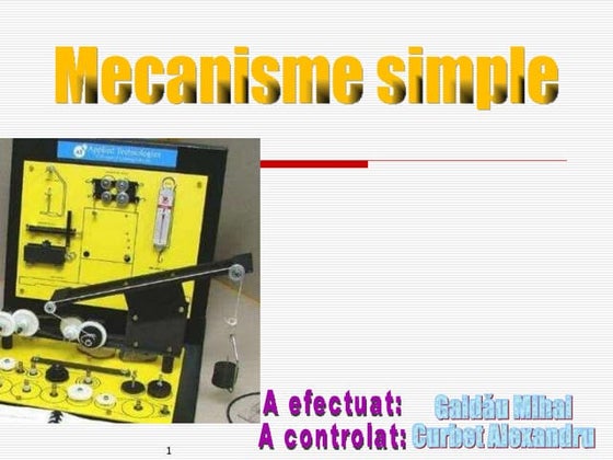 Mecanisme simple. parghia 2 | PPT