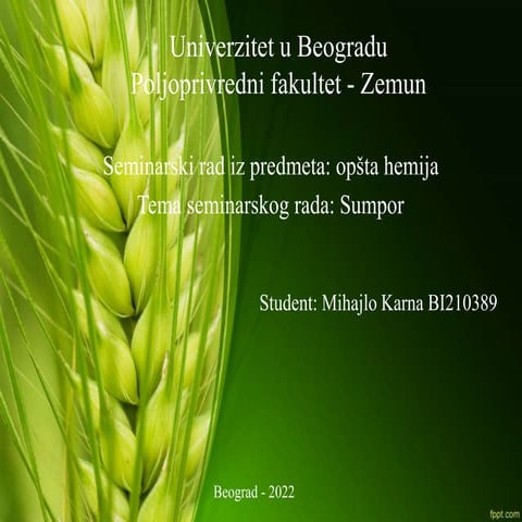 Sulfur - ppt presentation with references | PPTX