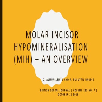 Molar incisor hypomineralization | PPTX