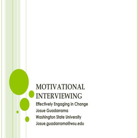 Motivational Interviewing - REFLECTIONS | PDF