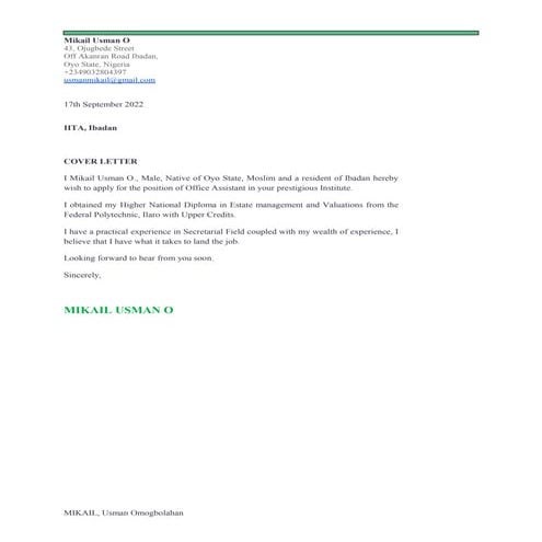 Mikail Usman CV and BAT Cover Letter .docx