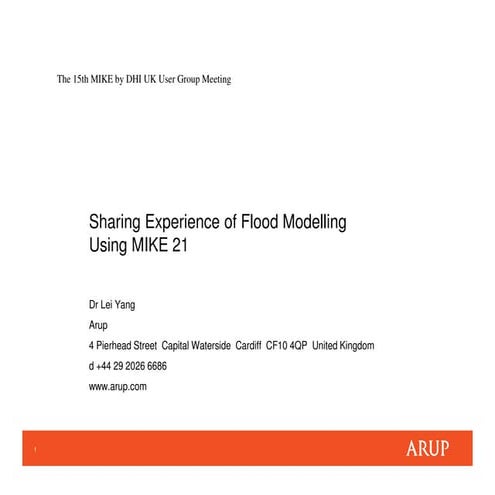 Sharing Experiences of Flood Modelling Using MIKE 21 | PDF