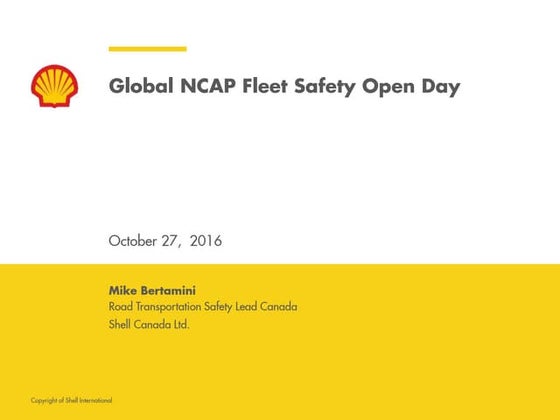 Road Safety in Shell – Journey to Goal Zero | PPTX | Business ...