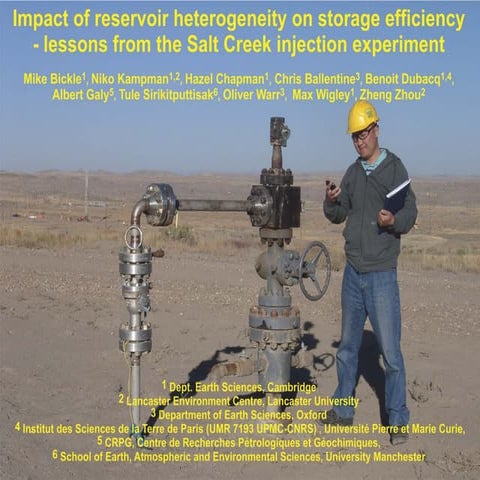 Impact of reservoir heterogeneity on storage efficiency - lessons from ...