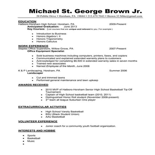 Mike brown resume | DOCX