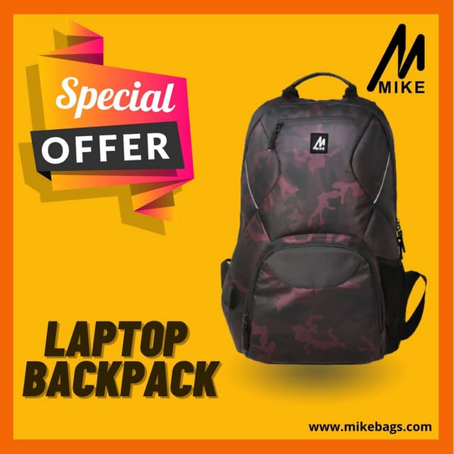 Mike camo laptop backpack | PDF