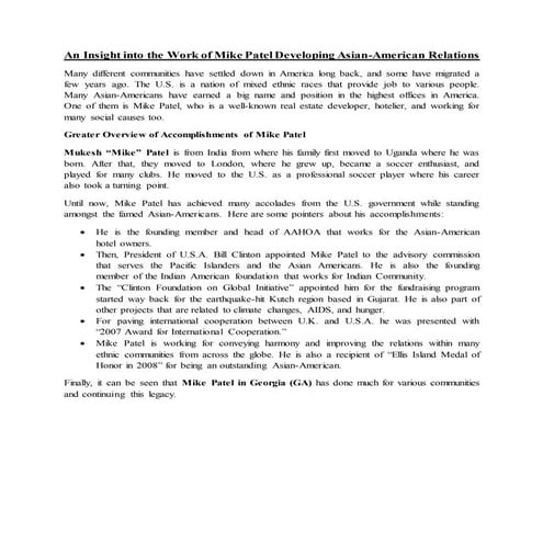 Mike patel duluth georgia, usa | DOCX