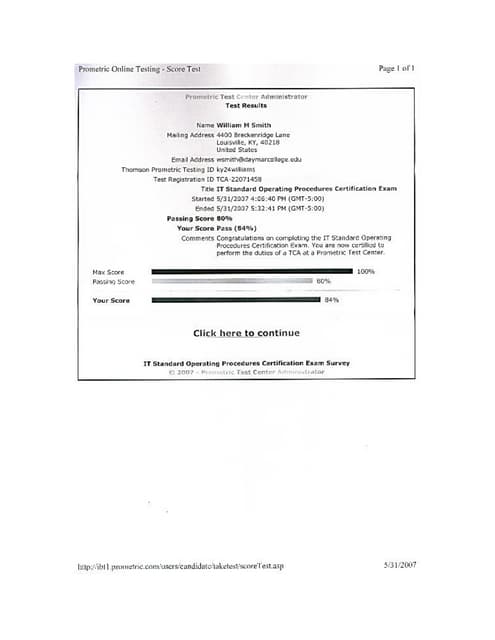 TPI Certificate | PDF