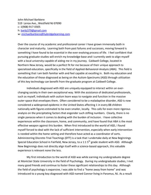 Sample Personal Statement | DOC | Physical Therapy | Wellness