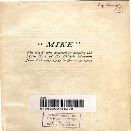 "Mike", the cat who assisted in keeping the Main Gate of the British ...