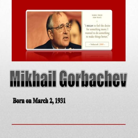 Mikhail Gorbachev & 1989 - Year of Revolutions | PPT