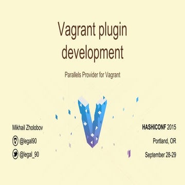 Vagrant Plugin development | PPT
