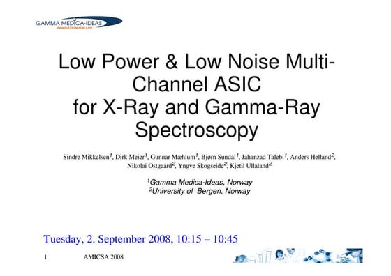 4. Uncoomon experimental set-up- Gamma Ray Spectrometer | PPT