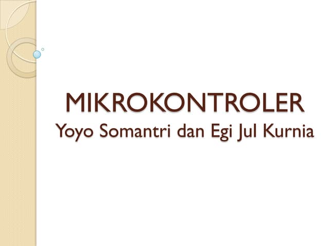 Dasar dasar mikrokontroler | PPTX