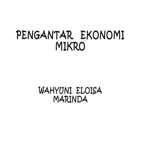 Mikro sadono sukirno | PPT