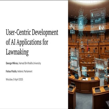 User-Centric Development of AI Applications for Lawmaking | PDF