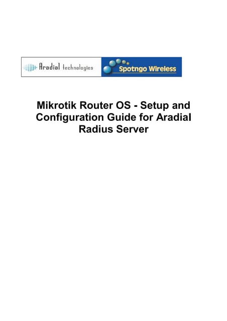 Mikrotik and easy hotspot, as hotspot billing system | PDF