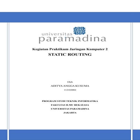 Mikrotik static routing | PDF