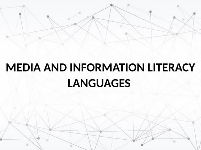 Media language | PPTX