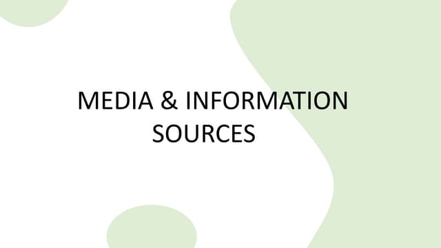 Media & Information Literacy Indigenous Media and Other Sources of ...