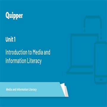 Lesson 1 Introduction to Media and Information Literacy | PPTX