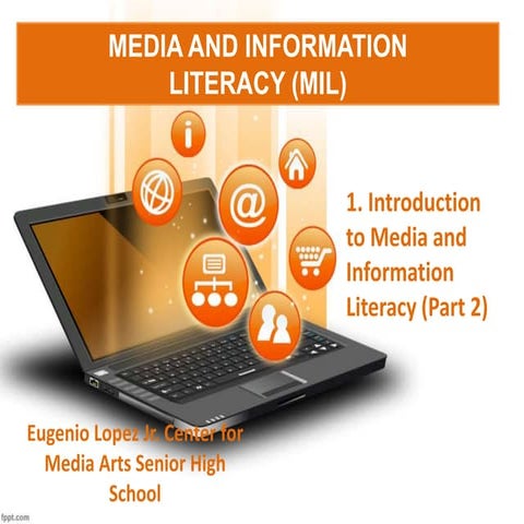 Mil mediainformationtechnologyliteracy | PPTX