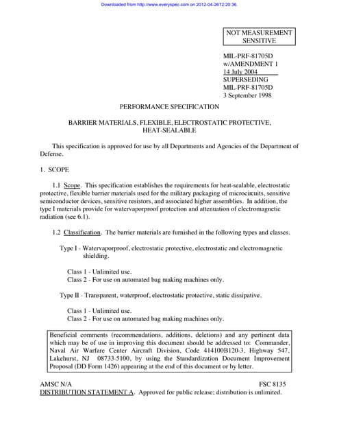 Mil dtl-117 h-amendment-2 military packaging | PDF