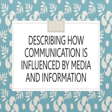 MEDIA AND INFORMATION LITERACY FOR GRADE 12 LEARNERS | PPTX